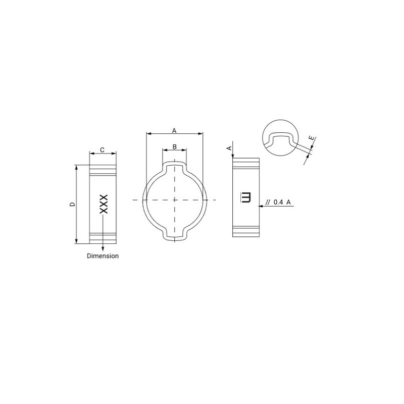 Two ear clip Mikalor Ø 14 - 17 mm